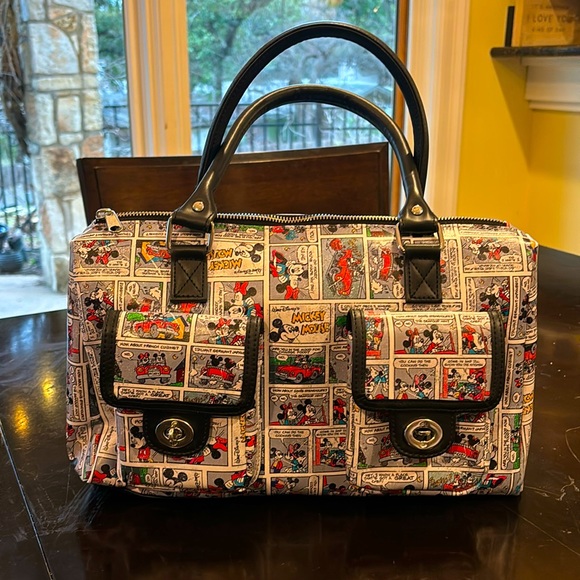 Disney | Bags | Disney Vintage Mickey Mouse Cartoon Print Purse | Poshmark
